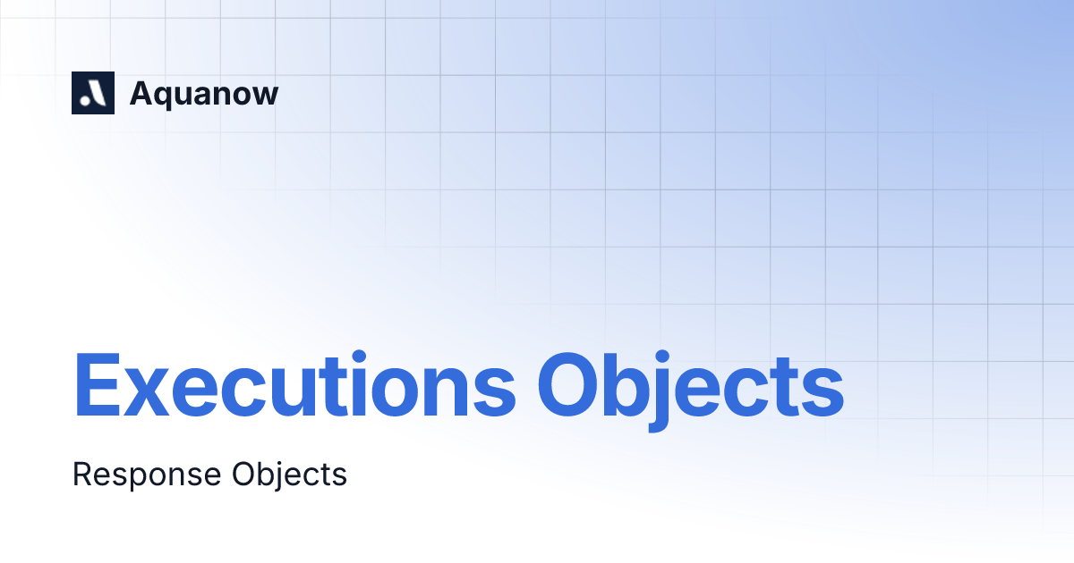 Executions Objects | Aquanow