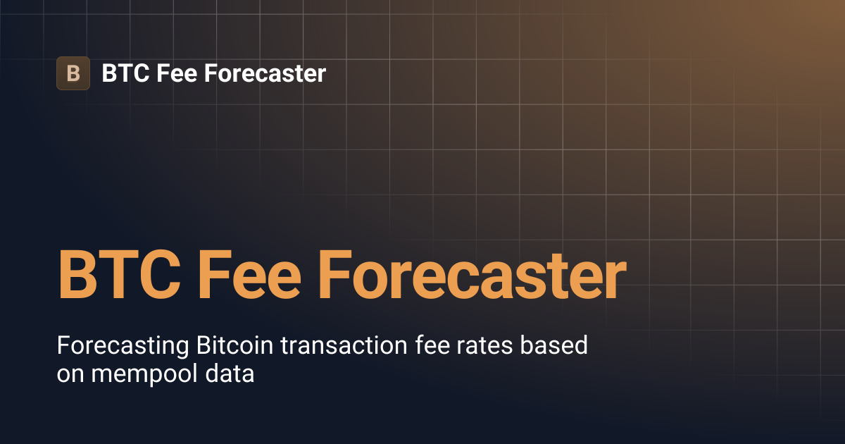 BTC Fee Forecaster